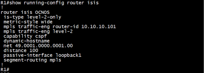 Segment Routing Extension with IGP (IS-IS) in OcNOS IP Infusion Segment Routing Extension with IGP (IS-IS) in OcNOS IP Infusion