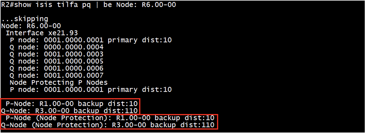 ISIS-SR with TI-LFA in OcNOS IP Infusion